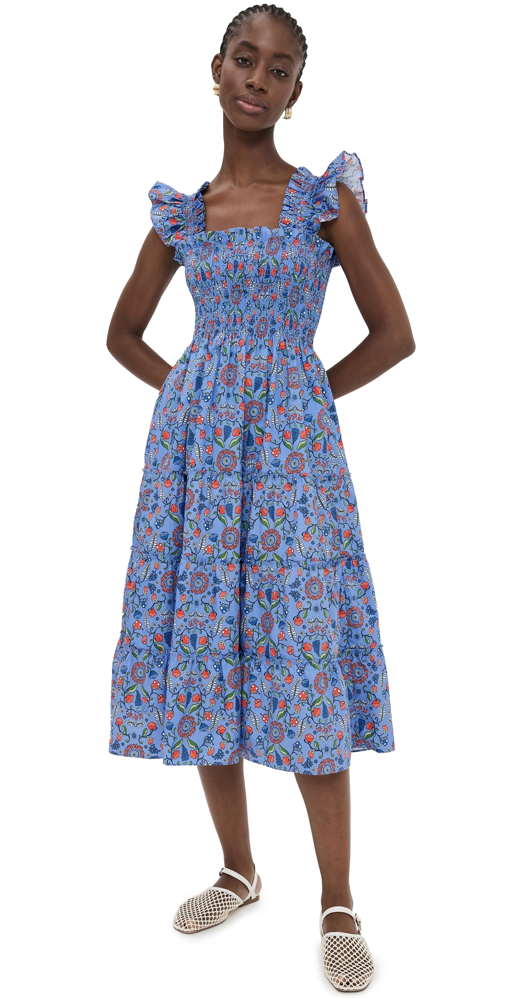 Hill House Home Ellie Nap Dress - Swedish Floral/Blue Multi